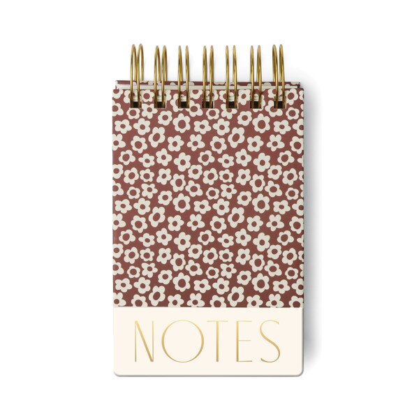 CHUNKY NOTEPAD - BURGUNDY GROOVY FLORAL